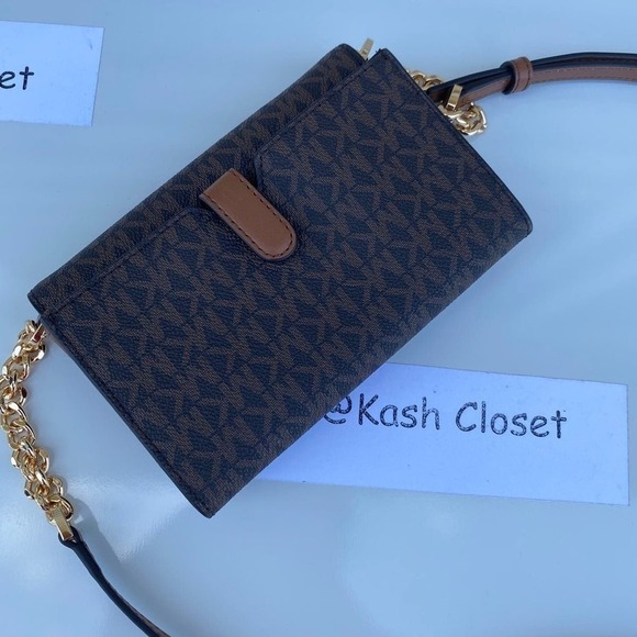 Michael Kors | Bags | Michael Kors Crossbody Phone Clutch Bag Jet Set Travel Medium Mk Signature ...